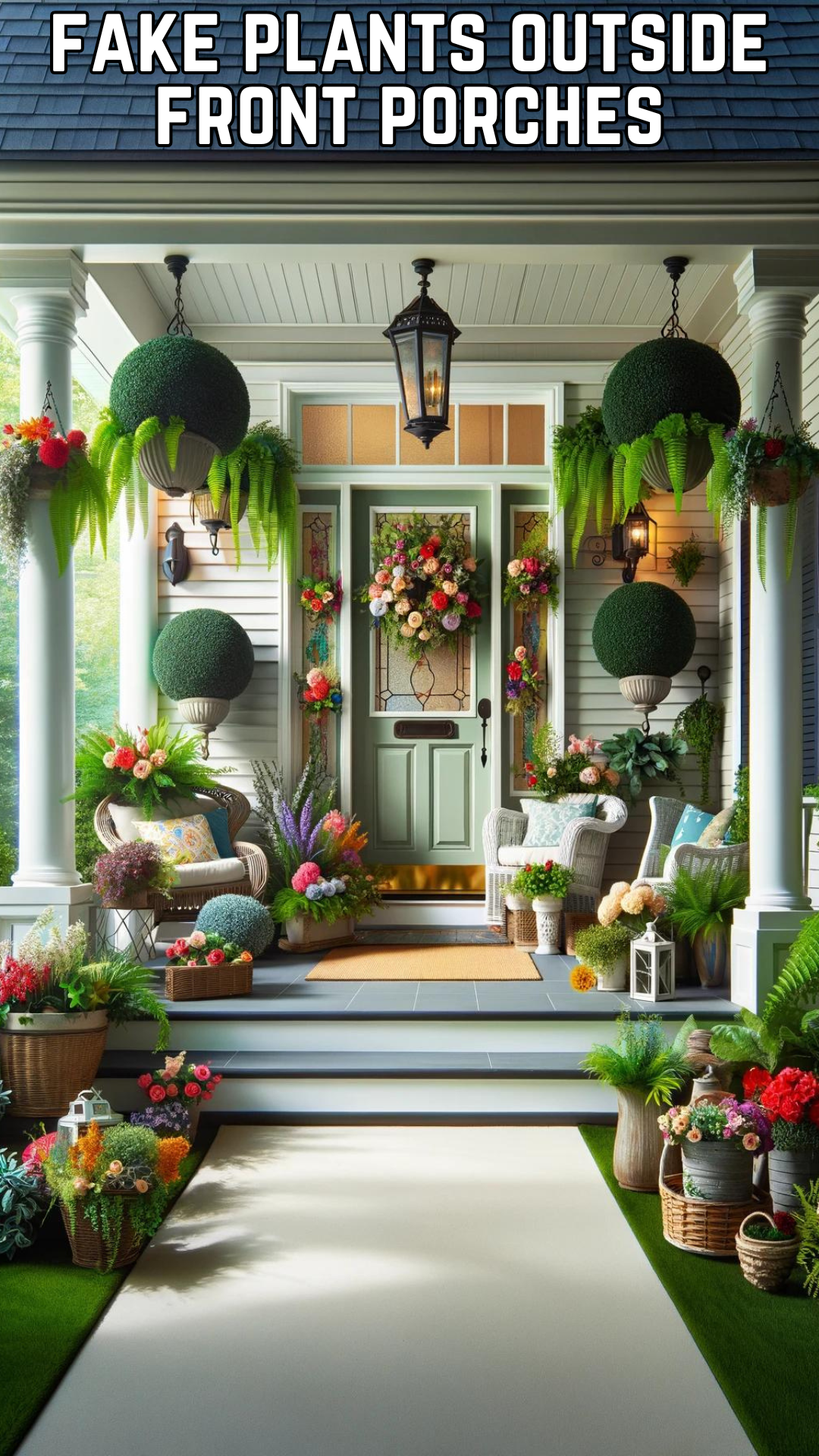 Transform Your Front Porch with These Stunning Fake Plants Outside ...
