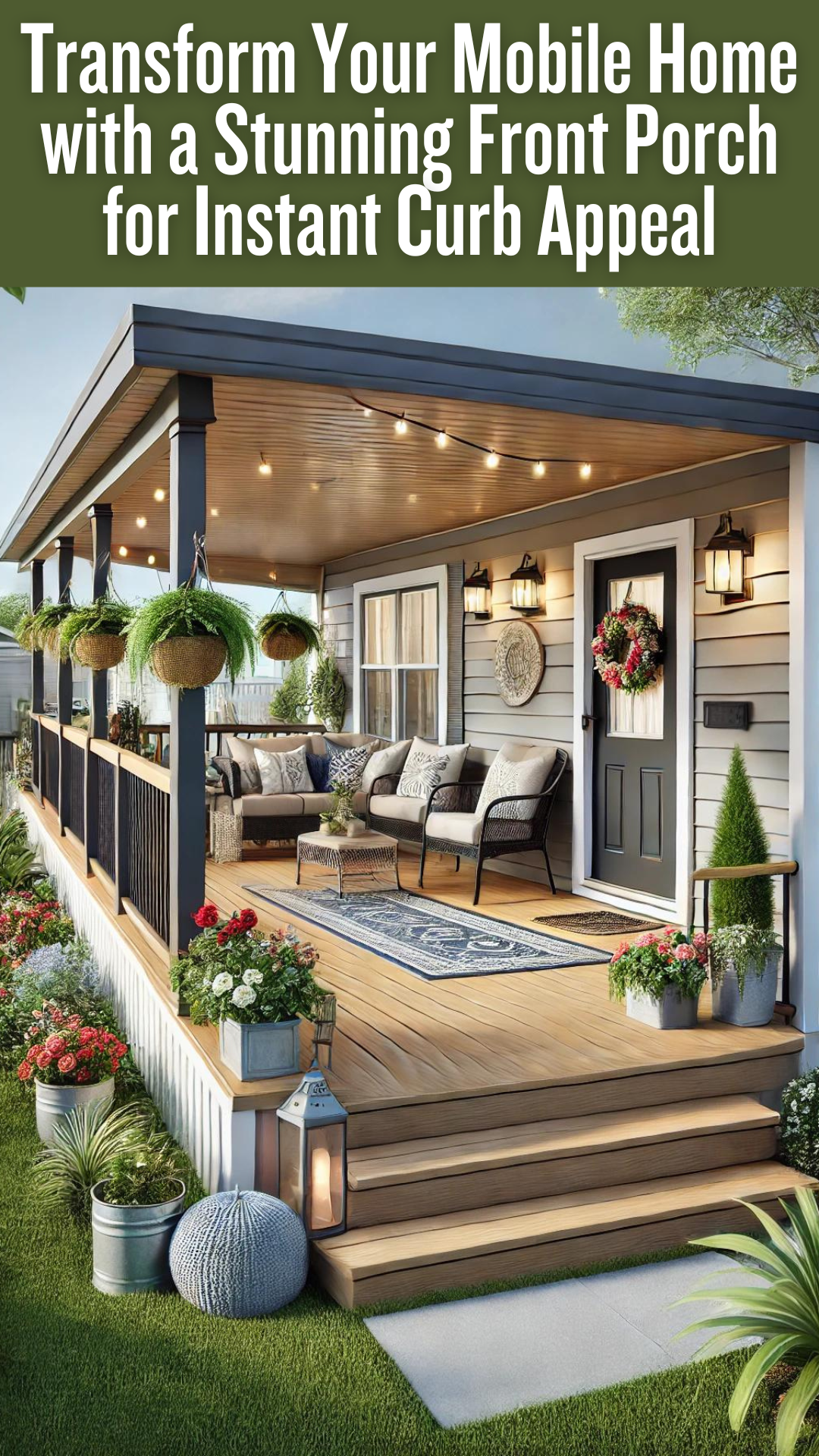 Transform Your Mobile Home with a Stunning Front Porch for Instant Curb ...